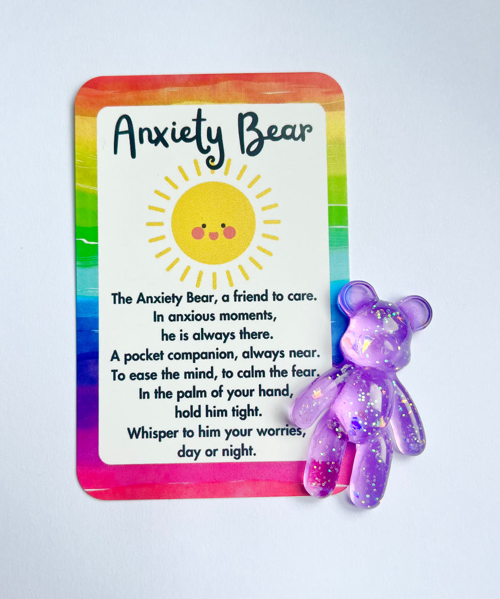 Anxiety Pocket Worry Bear – Little Miss Party Perfect