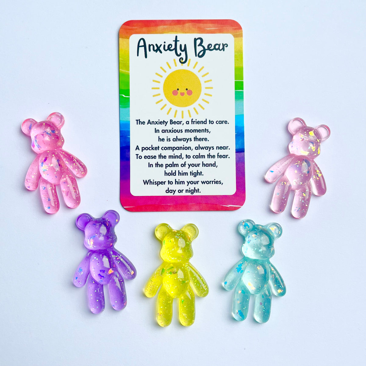 Anxiety Pocket Worry Bear – Little Miss Party Perfect